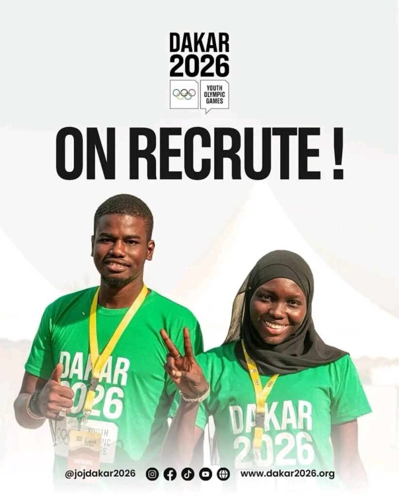 Recrutement De Masse : Jeux Olympiques De La Jeunesse 2026 à Dakar ...